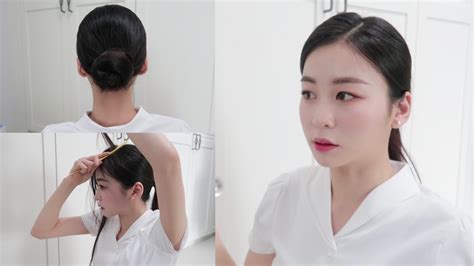 셀프 면접헤어하는법 쪽머리 면접합격 채예진yejin Youtube