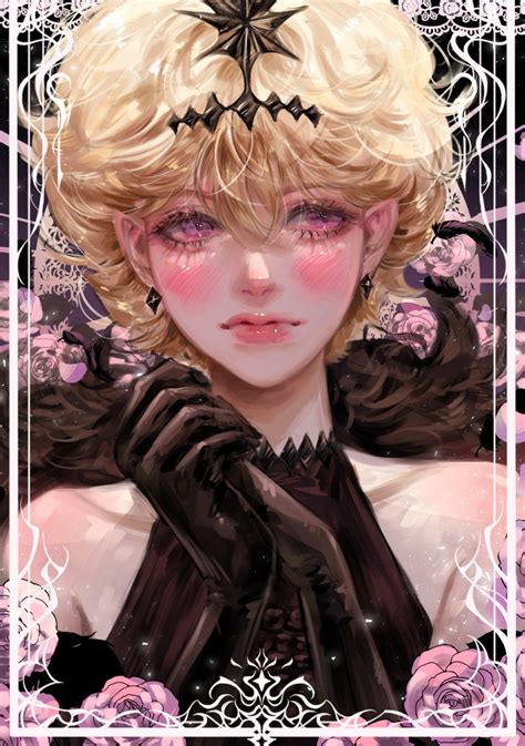 Safebooru 1girl Absurdres Black Gloves Blonde Hair Close Up Closed