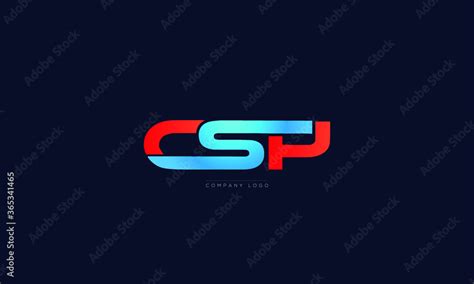 Csp Letters Logo Alphabet Design Vector Symbol Stock Vector Adobe Stock