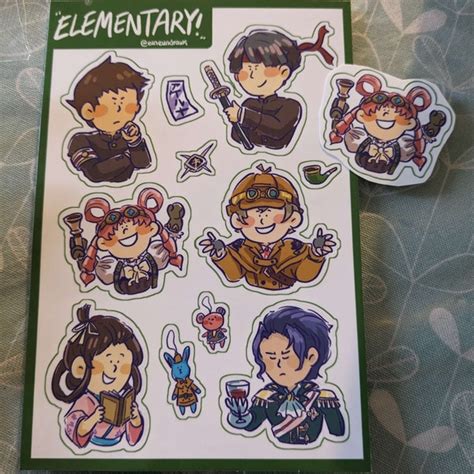 Ace Attorney Sticker Sheets Etsy