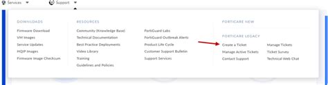 Technical Tip How To Create A Ticket For Fortinet Fortinet Community