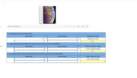 Tableau Da 5 2 Exercise Computing Break Even