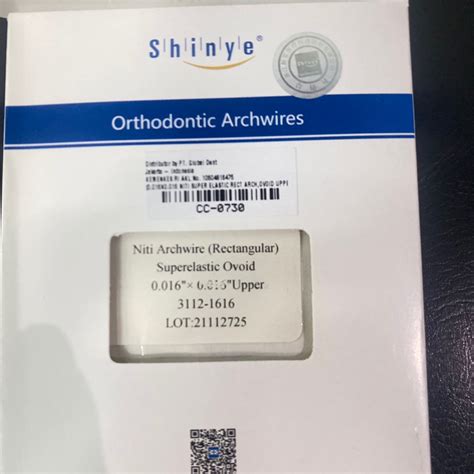 Jual Niti Super Elastic Ovoid Sinye Ortho 10 Pcs Box Round Rectangular