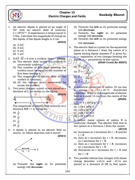 Electric Charges And Fields By Madxabhiofficial Pdf Electric Field