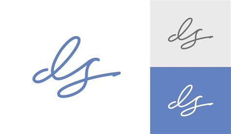 Premium Vector Handwritting Or Signature Letter Ds Monogram Logo