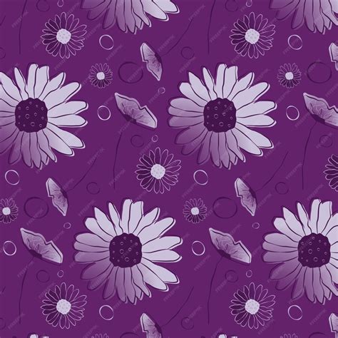 Free Vector Floral Monochromatic Pattern