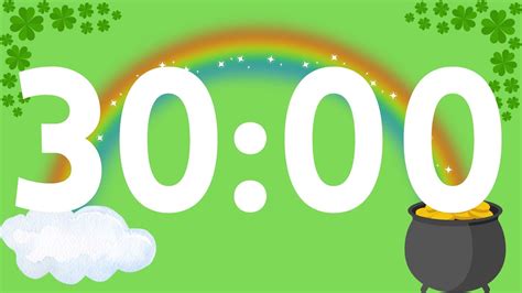 Saint Patricks Day 30 Minute Timer Classroom Timer Rainbow Timer Shamrock Countdown Youtube