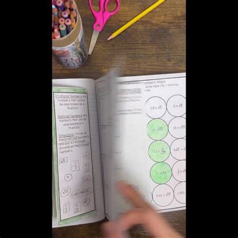 Algebra 1 Interactive Notebook Unit 4 Irrational Numbers Error Analysis