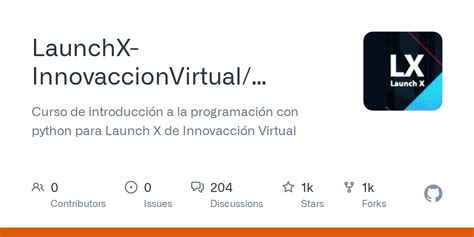 Github Launchx Innovaccionvirtual Cursointropython Curso De Introducci N A La Programaci N