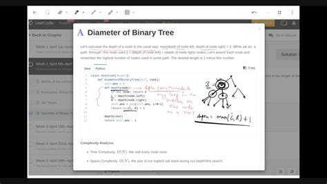 Leetcode Max Diameter Of Binary Tree Solution Youtube