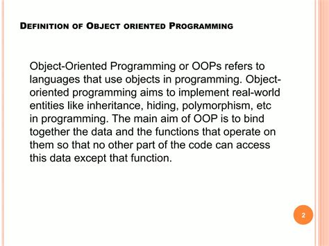 Question Pattern In Object Oriented Programming Ppt