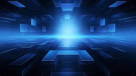 Blue Future High Tech Smart City Creative Background Architecture