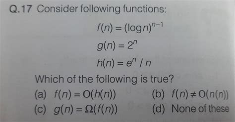 Algorithms Can Anyone Explain How To Compare These Functions Any Resource To Learn About Log