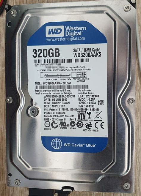 신도림 데이터복구 Lg Xpion 엑스피온 데스크탑 컴퓨터 장착 웨스턴디지털 하드디스크 320gb 복구사례