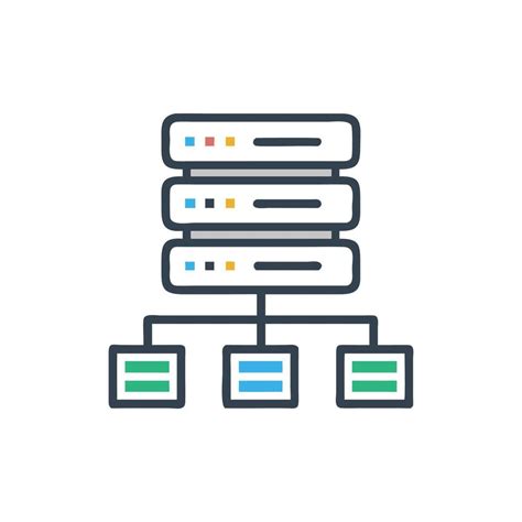 Data Server Network Infrastructure Diagram Modern Flat Design Style Vector Art At Vecteezy