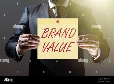 Writing Displaying Text Brand Value Business Concept Company Generates From Product With