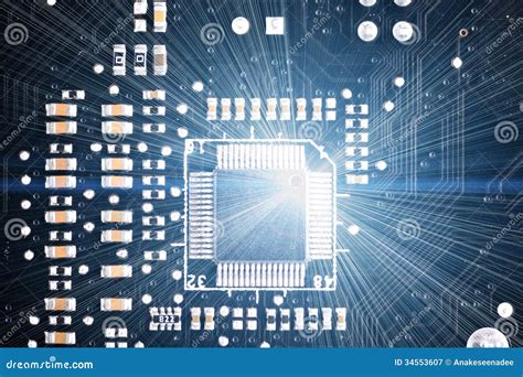 Chipset Stock Image Image Of Chip Blue Element Circuitry 34553607