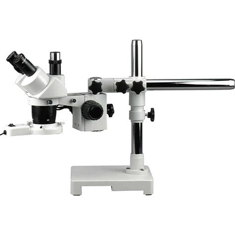 Amscope 20x 40x 80x Trinocular Boom Stereo Microscope Fluorescent Light And 3mp Camera Msc