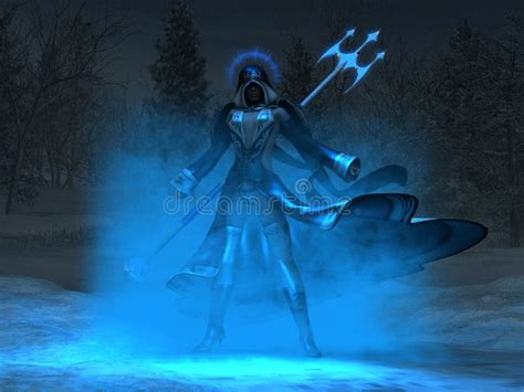 Female Mage Casts Spell Stock Illustration Illustration Of Detail