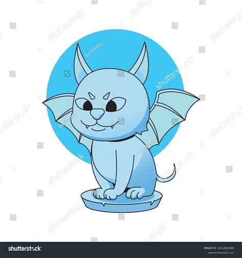 Cute Gargoyle Statue Vector Illustration Cartoon Stock Vector Royalty