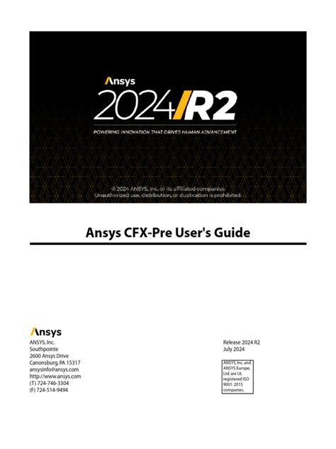 Ansys Cfx Pre Users Guide Pdf Trademark License