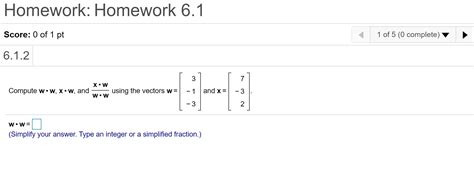 Solved Homework Homework 6 1 Score 0 Of 1 Pt 1 Of 5 0