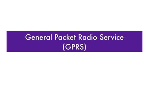 General Packet Radio Service Gprs Pdf Computer Networking Computing