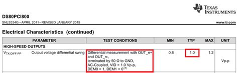 DS PCI Output Voltage Differential Swing Interface Forum Interface TI E E Support Forums