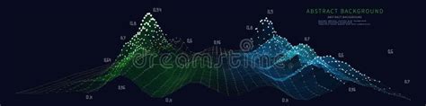 Abstract Background Poly Graph From Dots And Noisy Net On Dark
