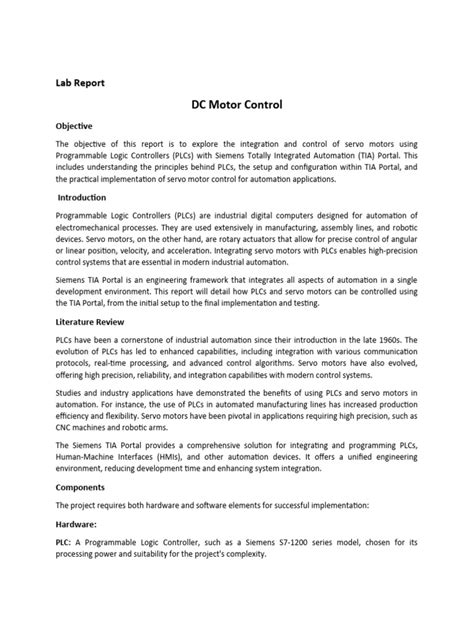 Plc Project Report Pdf Programmable Logic Controller Automation