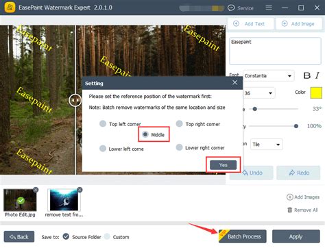 how to batch add text watermark to photo bitwar watermark expert