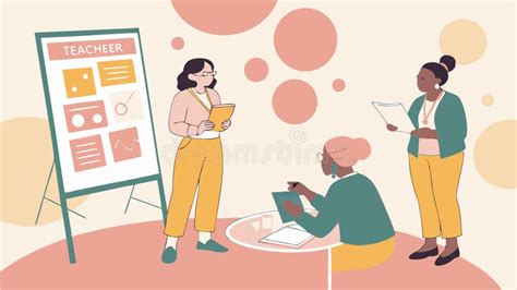 Collaborative Team Presenting Ideas Teamwork Business Meeting Vector Design Generative Ai Stock