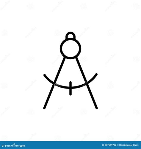 Drafting Compass Icon Set Architect Architecture Drawing Tool Vector