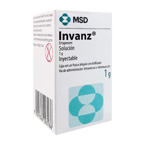 Invanz Ertapenem Sol Iny 1 G Cja C 1 Fco Amp Distribuidora Sta María