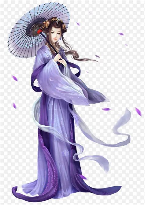 立绘蓝衣撑伞女子PNG图片素材下载 图片编号9469995 PNG素材网