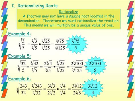 Rationalizing Roots Objective Ppt Download