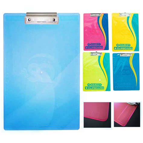 Jual Papan Ujian Papan Jalan Clipboard Transparan Ukuran Folio F4