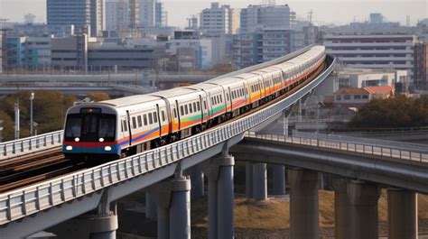 화려한 기차가 높은 선로를 따라 간다 고가 구간을 통과하는 583계 두근두근 드림 트레인 고화질 사진 사진 기차 배경 일러스트 및 사진 무료 다운로드 Pngtree