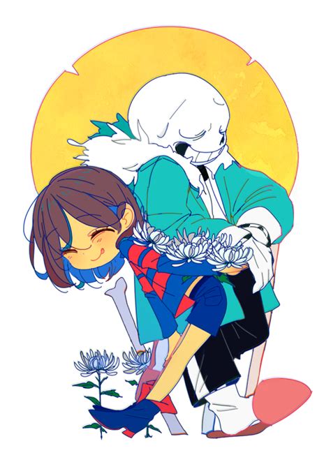 Frisk And Sans Undertale Drawn By Soseji Tjduswjd Danbooru