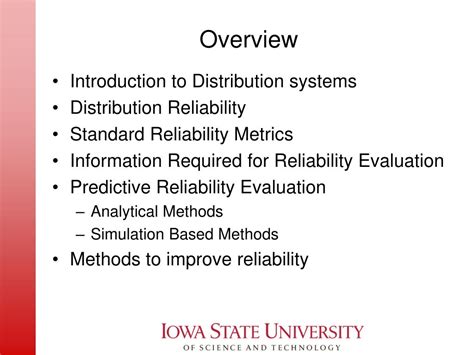 Ppt Distribution System Reliability Evaluation Powerpoint Presentation Id 219831
