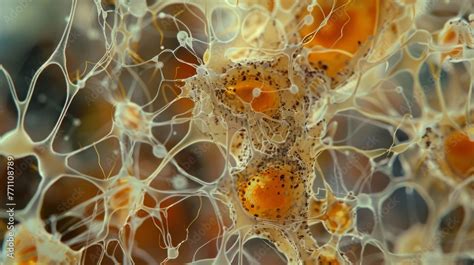 Under A Microscope The Surface Of A Rotting Fruit Reveals A Complex System Of Fuzzy Tubelike