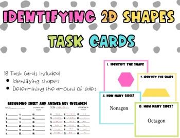 Identifying 2D Shapes Task Cards By Liv Love Middle TPT
