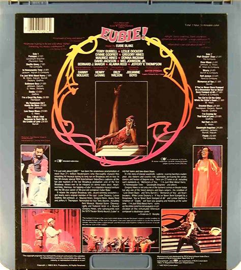 Eubie {76476120764} U Side 2 Ced Title Blu Ray Dvd Movie Precursor