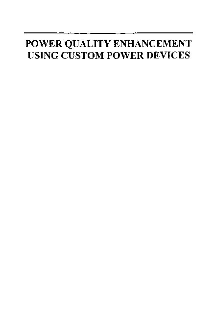 pdf power quality enhancement using custom power devices the kluwer