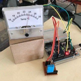 Arduino Diy Analog Thermometer Arduino Electronics Mini Projects Electrical Projects