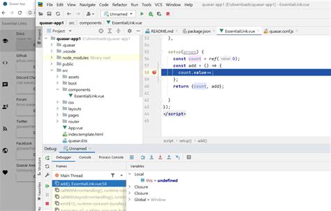 debug quasar v2 using webstorm 2021 ides support intellij platform jetbrains