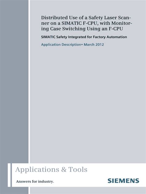 Fillable Online Distributed Use Of A Safety Laser Scanner On A Simatic