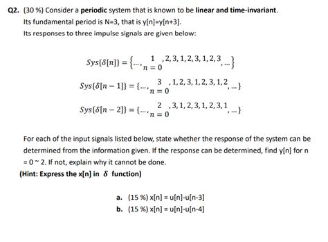2 30 Consider A Periodic System That Is Known To Chegg Com