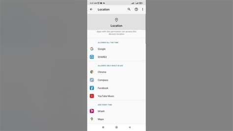 services and shareme app location access not allow on xiaomi phone youtube