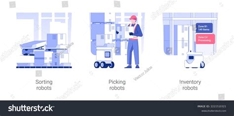 Autonomous Mobile Robots Isolated Concept Vector Stock Vector Royalty